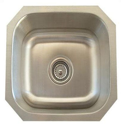 Alpha International U-109 Undermount Single Bowl Stainless Steel Sink ...