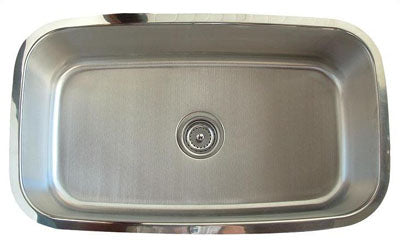 Alpha International U-232 Undermount Single Bowl Stainless Steel Sink ...