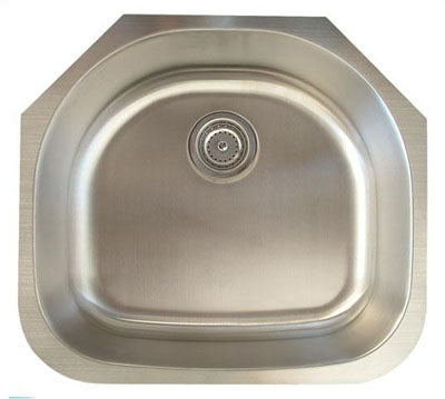 Alpha International U-236 Undermount Single Bowl Stainless Steel Sink ...