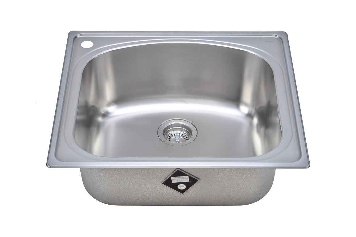 Wells Sinkware 18 Gauge Single Bowl Topmount Stainless Steel Kitchen S ...