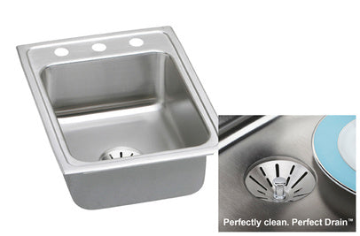 Elkay Perfect Drain LR1722PD Topmount Single Bowl Stainless Steel Sink ...