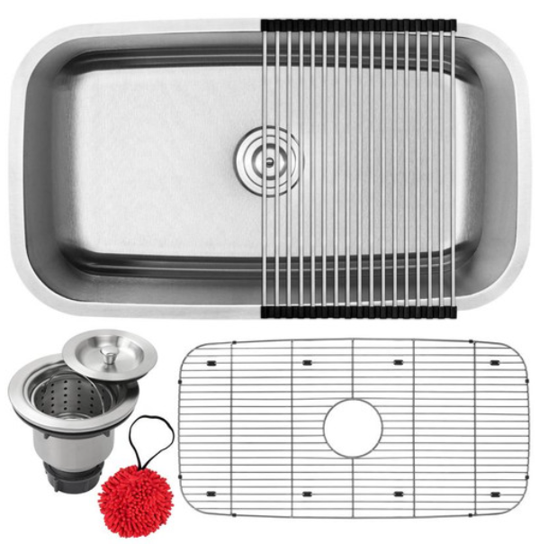 TICOR L1 FOSTER SERIES 31.5" - 18-GAUGE STAINLESS STEEL UNDERMOUNT SIN ...