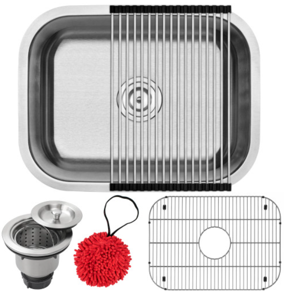 TICOR L6 FOSTER SERIES 23" 18-GAUGE STAINLESS STEEL UNDERMOUNT SINGLE ...