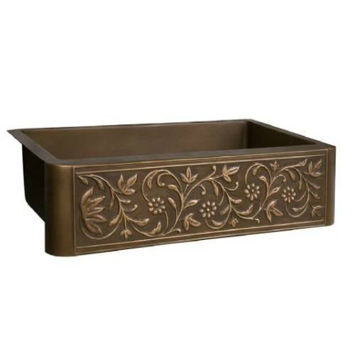 Barclay Cilantro 30'' Embossed SingleBwl Copper Farmer Sink-SAC Kitche ...