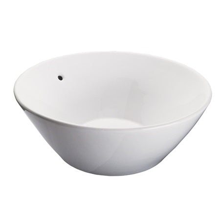 Fairmont White Ceramic Cone Vessel Single bowl Bathroom Sink S-R282WH ...
